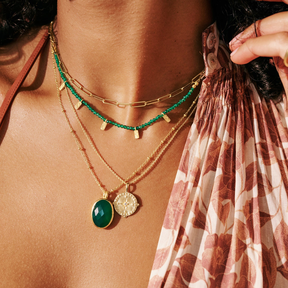 Green Onyx Choker | Murkani