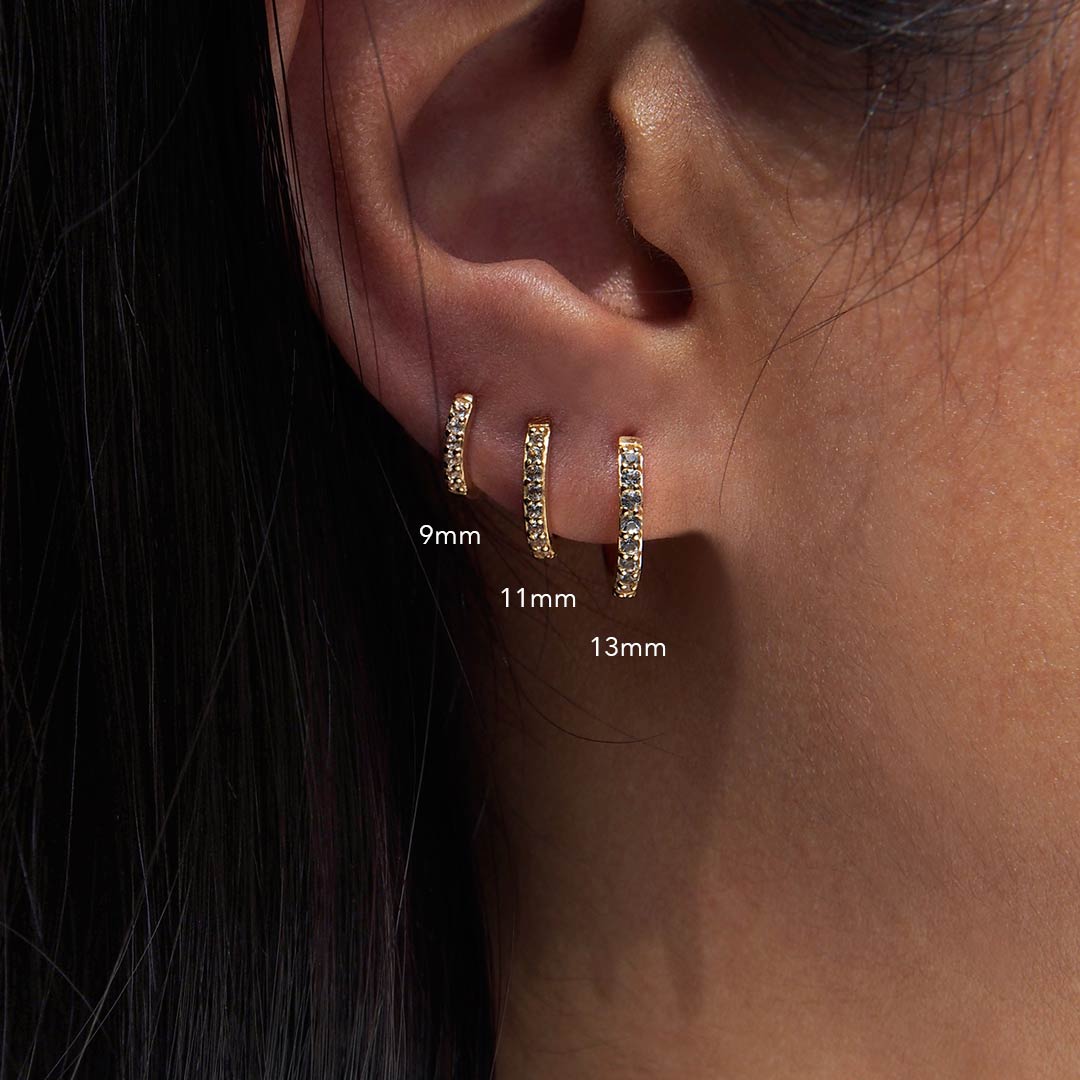 13mm Huggies - in Sterling Silver | Murkani