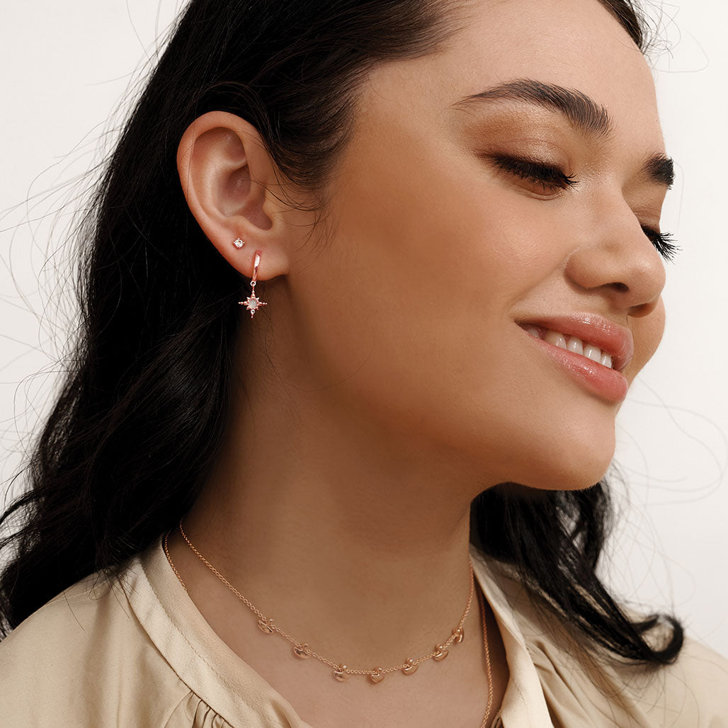 Huggies With Hanging Star | Murkani